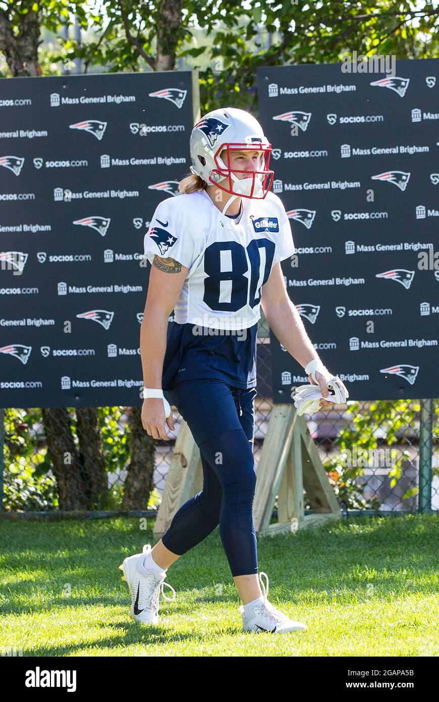 Gillette Stadium. 31st July, 2021. MA, USA; New England Patriots wide ...