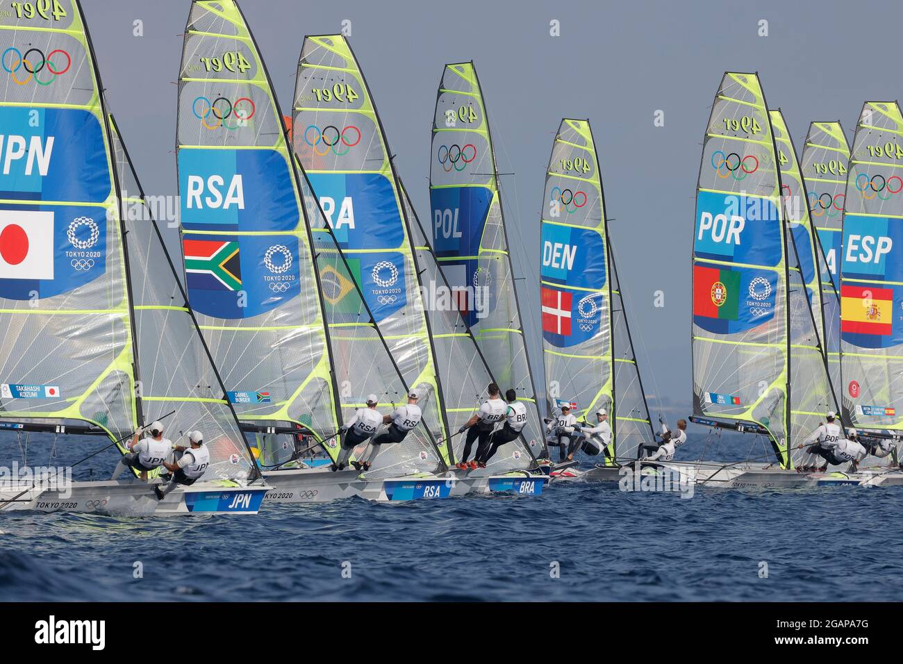 Kanagawa, Japan. 31st July, 2021. General view Sailing : Men'sSkiff ...