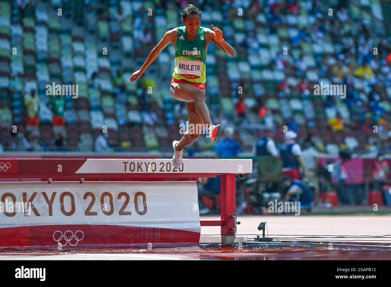 TOKYO, JAPAN - AUGUST 1: Lomi Muleta of Ethiopia competing on Women's ...