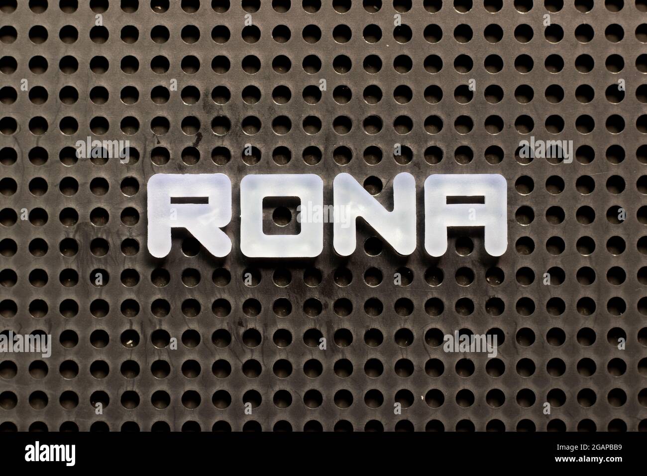 White color letter in word RONA (Abbreviation of Return on net assets ...