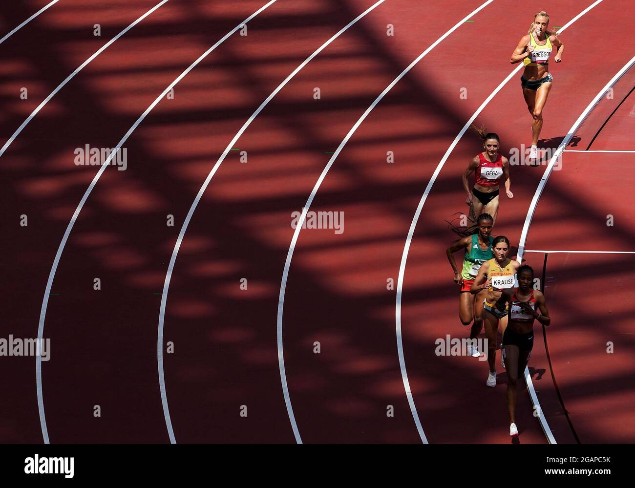 Tokyo, Japan. 1st Aug, 2021. Athletes compete during the Women's 3000m ...