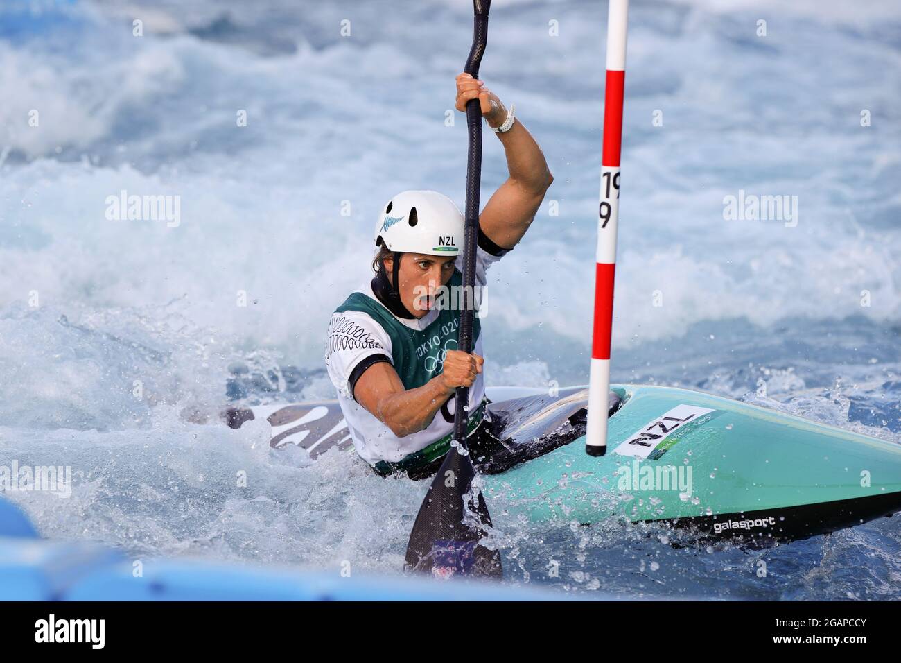 Tokyo, Japan, 27 July, 2021. Luuka Jones of Team New Zealand during the ...