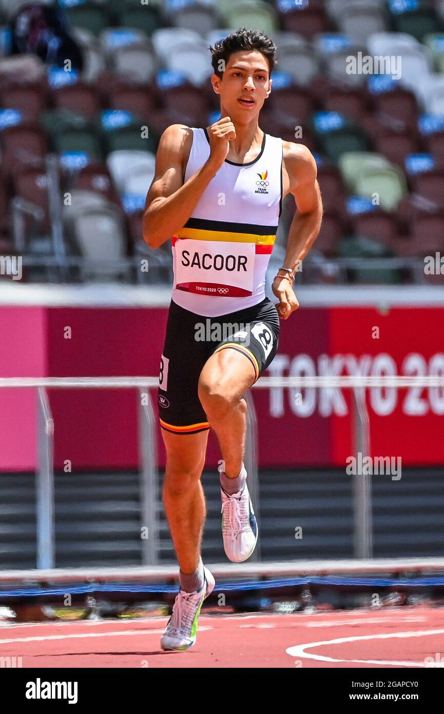 Belgian Jonathan Sacoor pictured in action during the heats of the men ...