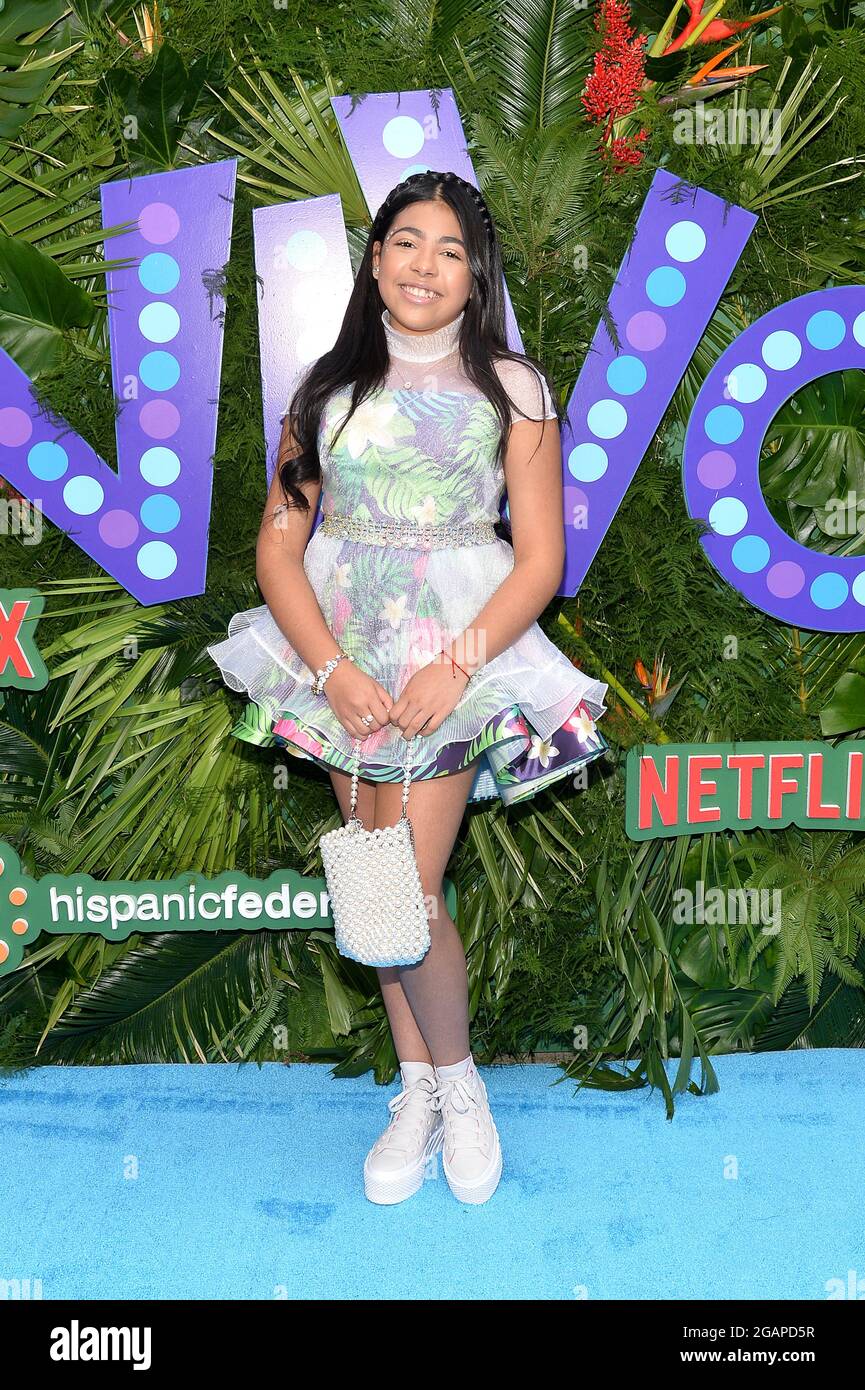 Voice actress Ynairaly Simo walks the red carpet at the “VIVO” NYC ...