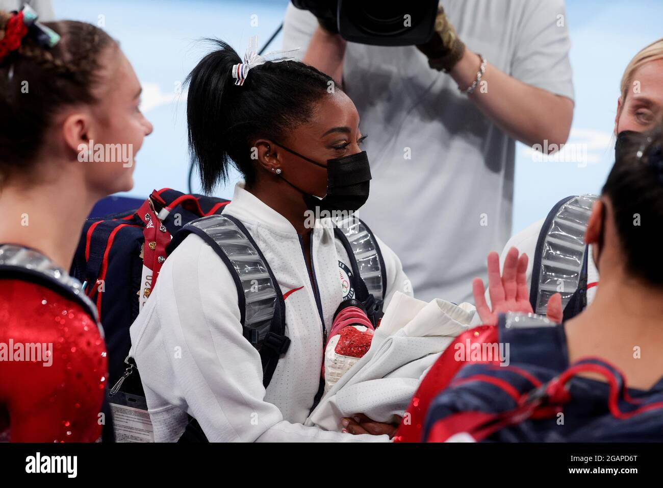 Tokyo, Japan, 27 July, 2021. Simone Biles of Team United States with ...