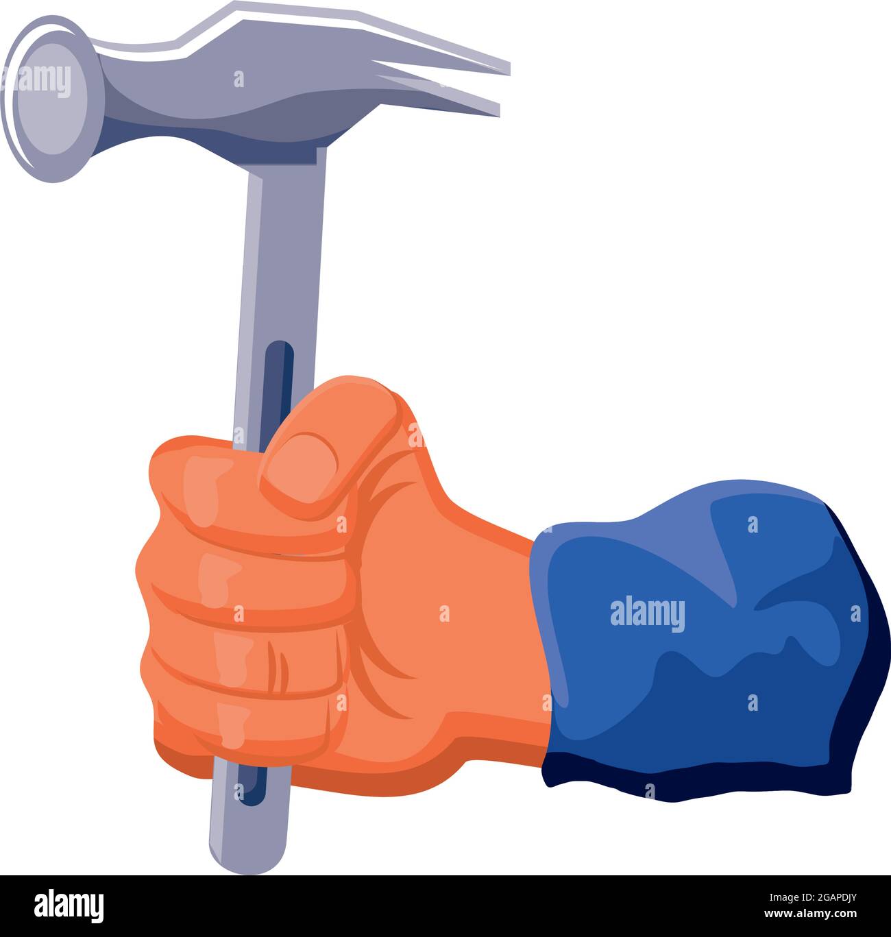 hand with hammer Stock Vector Image & Art - Alamy