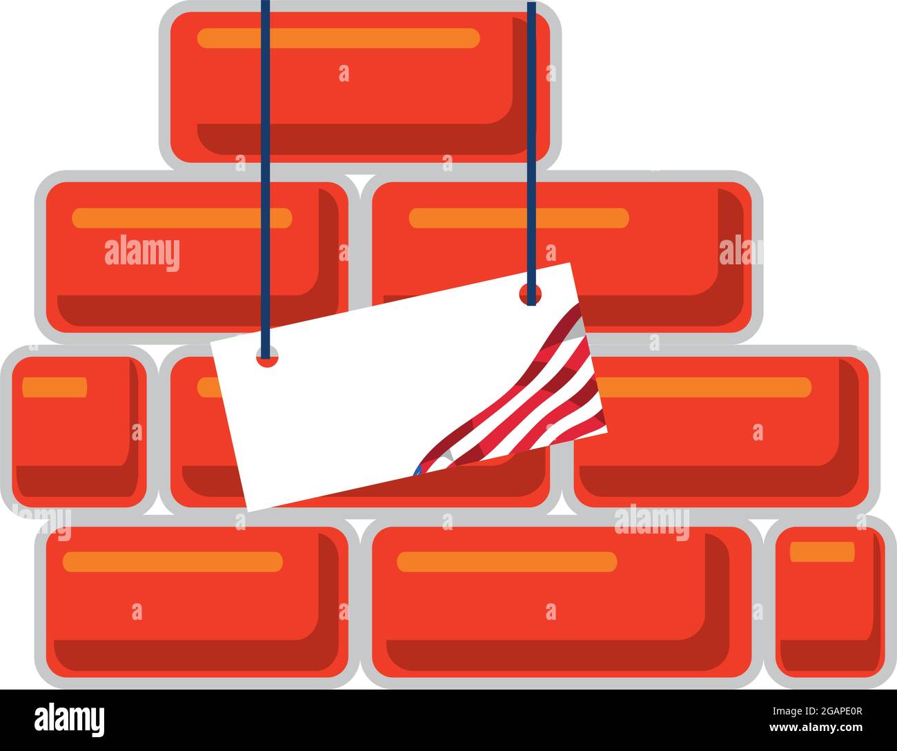 brick wall with signboard Stock Vector Image & Art - Alamy