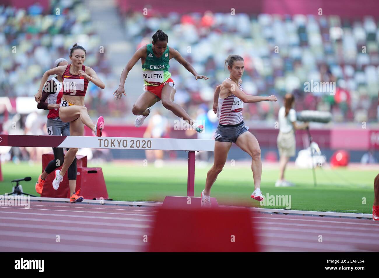 TOKYO, JAPAN - AUGUST 1: Lomi Muleta of Ethiopia competing on Women's ...