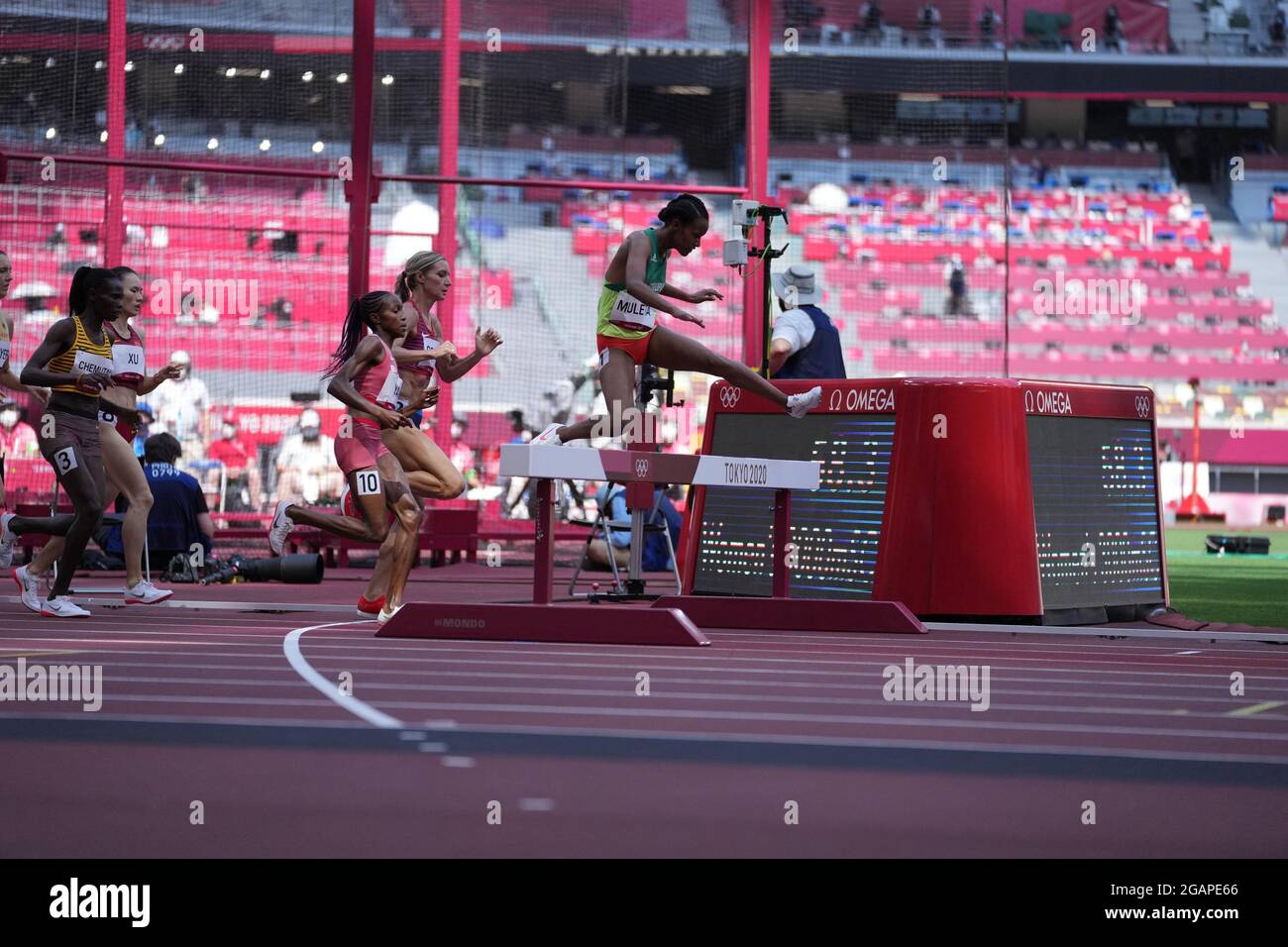 TOKYO, JAPAN - AUGUST 1: Lomi Muleta of Ethiopia competing on Women's ...