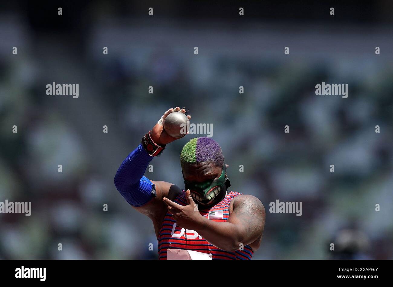 Tokyo, Japan. 1st Aug, 2021. Raven Saunders of the United States ...