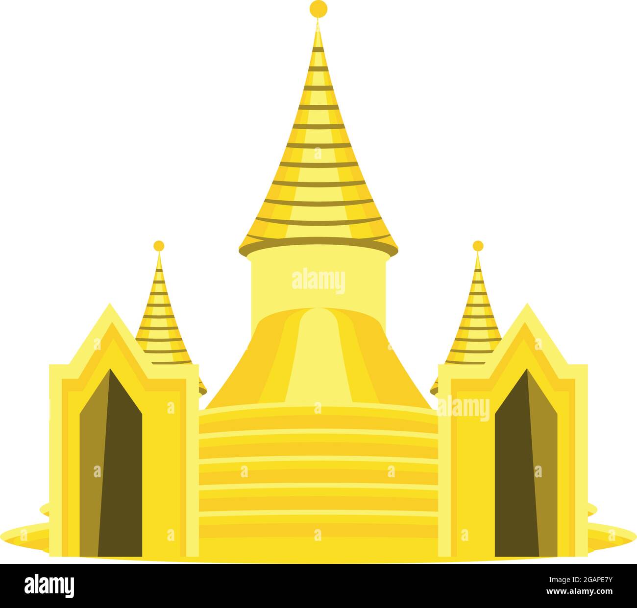 The golden mount temple Stock Vector Images - Alamy