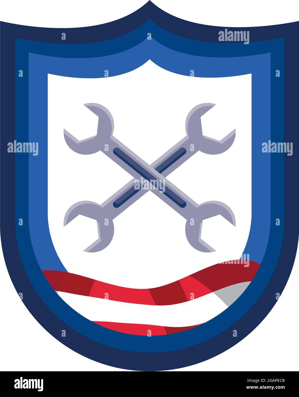 shield with tools Stock Vector Image & Art - Alamy