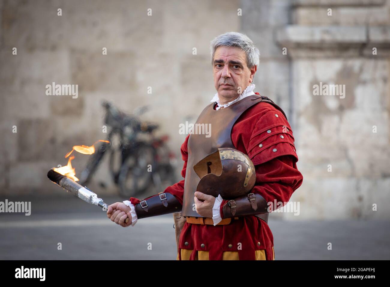 Italy. 31st July, 2021. Traditional blessing of the candles in honor of ...