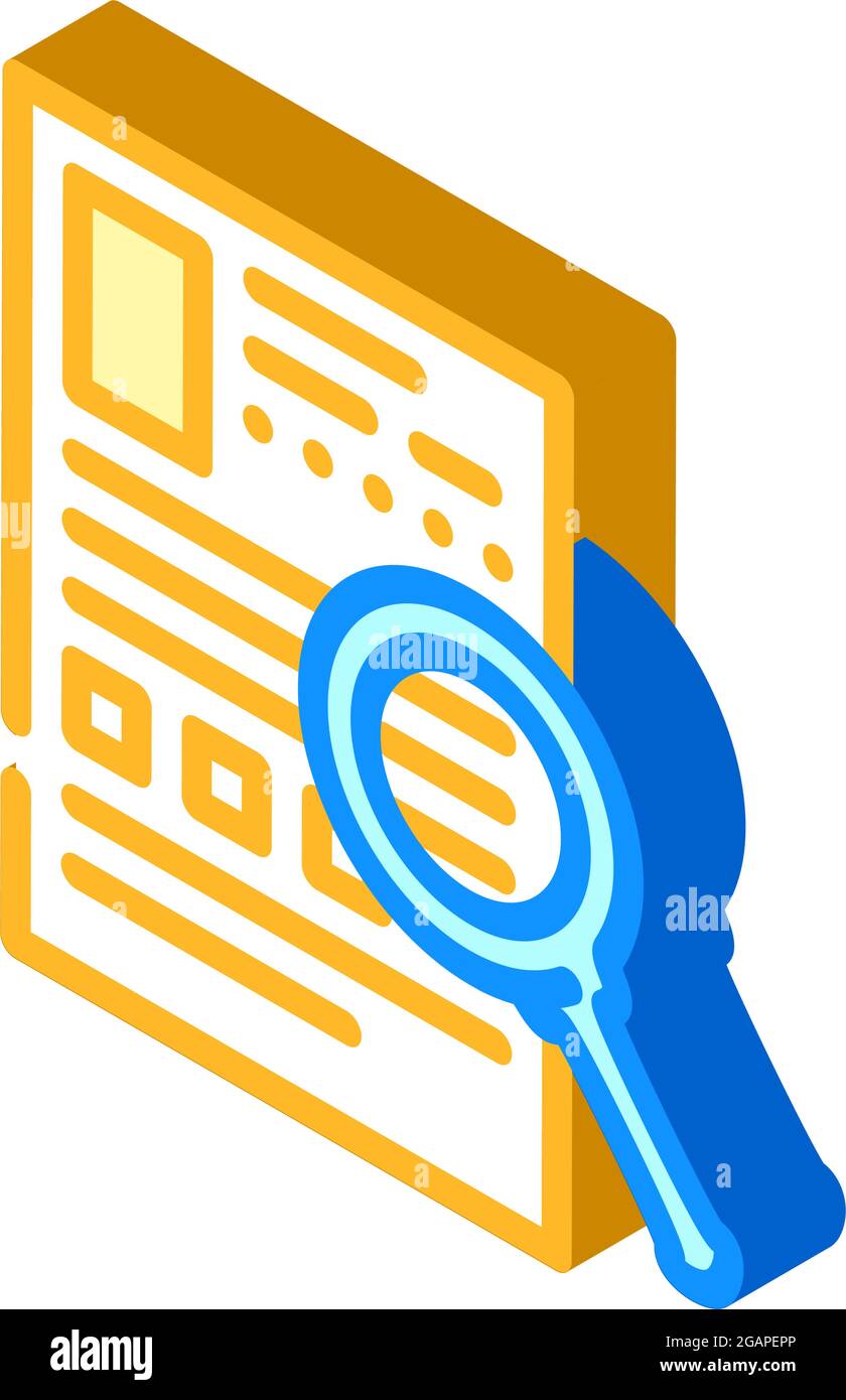 search for information isometric icon vector illustration Stock Vector ...