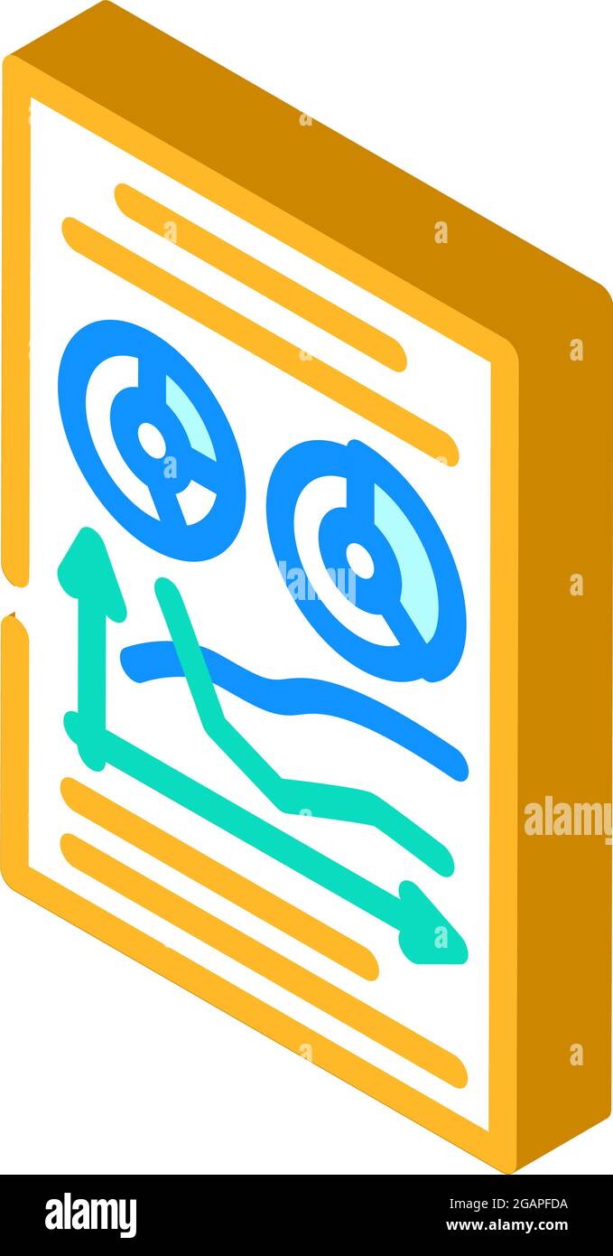 startup growth chart isometric icon vector illustration Stock Vector ...