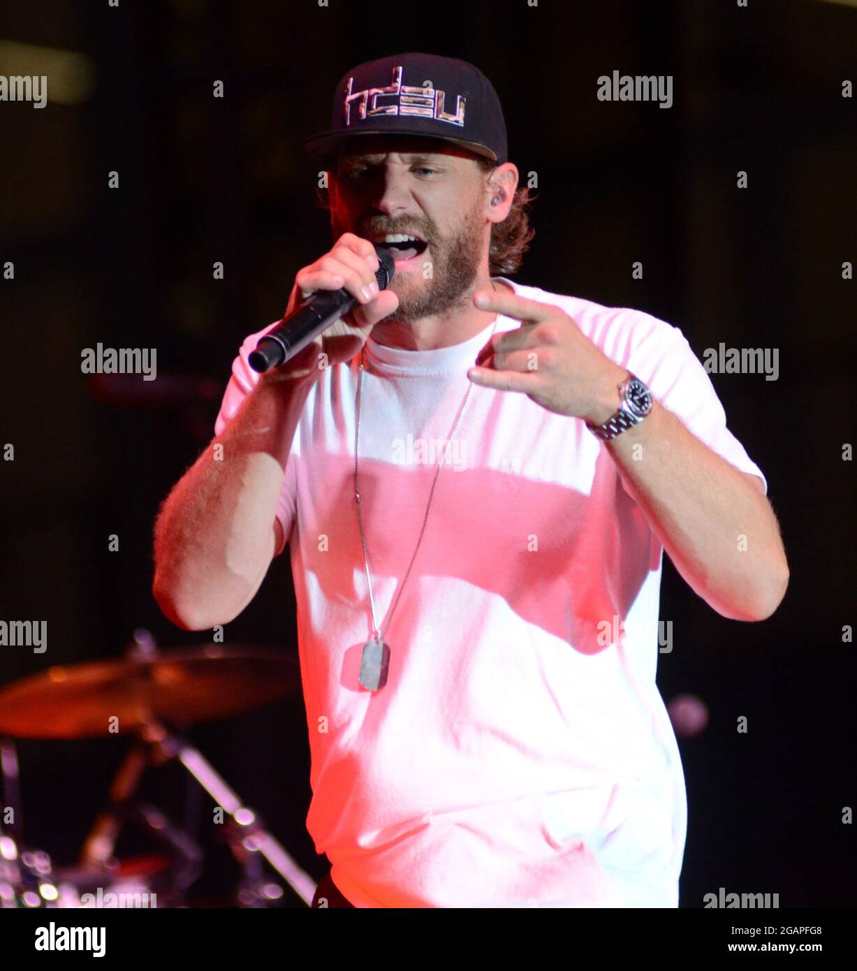 July 30, 2021 - Country singer Chase Rice performs at the Resch Complex ...