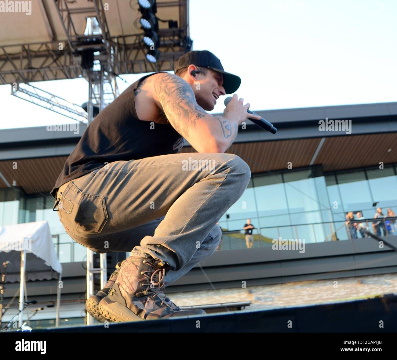 July 30, 2021 - Country singer Sean Stemaly performs at the Resch ...