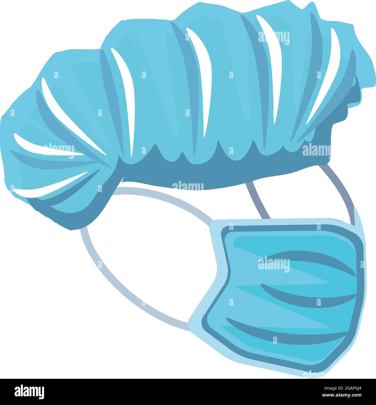 Blue surgical cap Stock Vector Images - Alamy