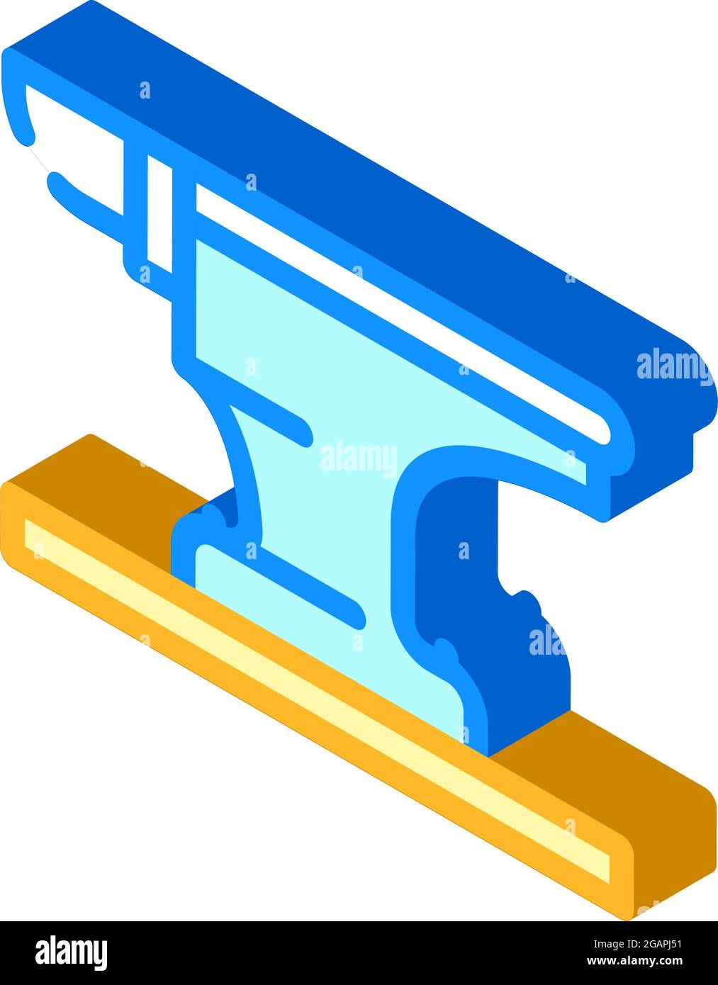 anvil for forging metal isometric icon vector illustration Stock Vector ...