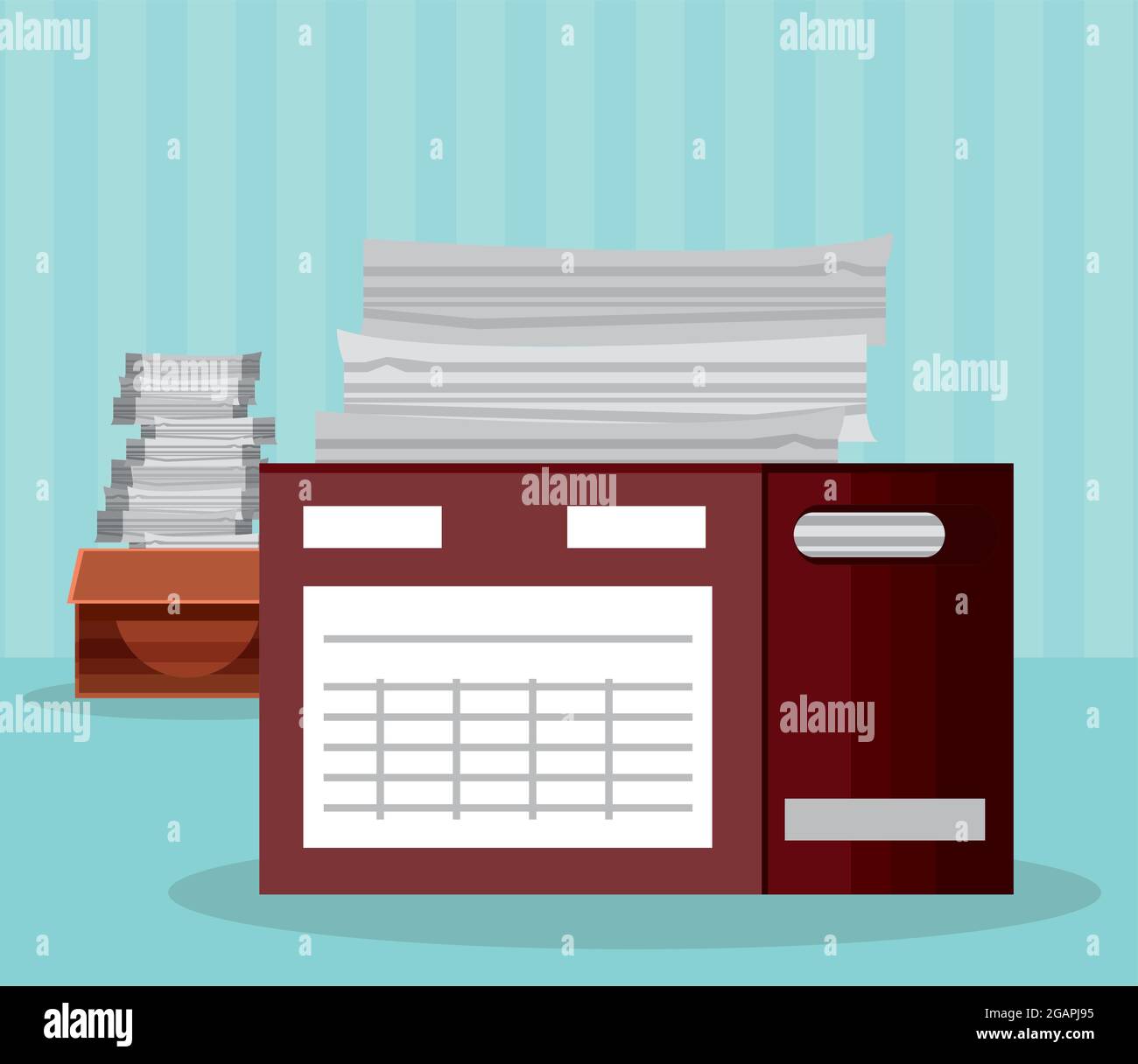 pile of paperwork in boxes Stock Vector Image & Art - Alamy