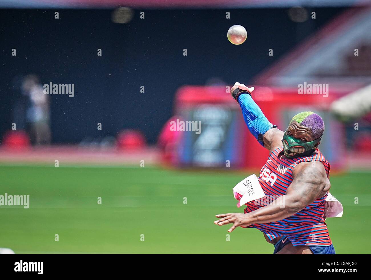 August 1, 2021: Raven Saunders from USA wins silver in shut put for ...