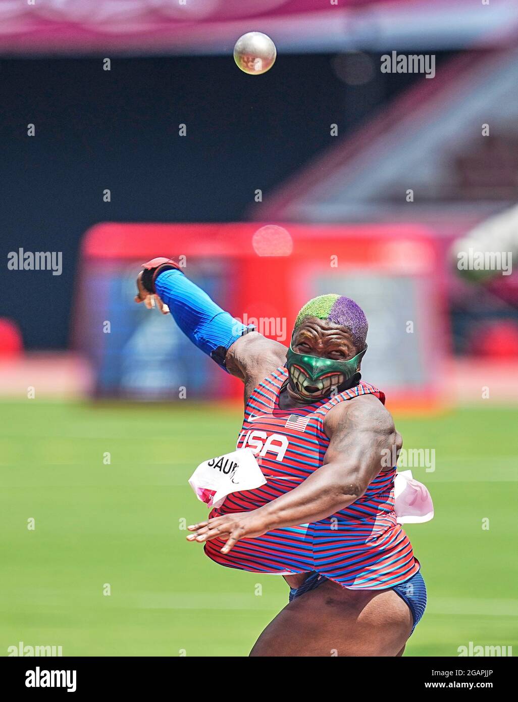 August 1, 2021: Raven Saunders from USA wins silver in shut put for ...