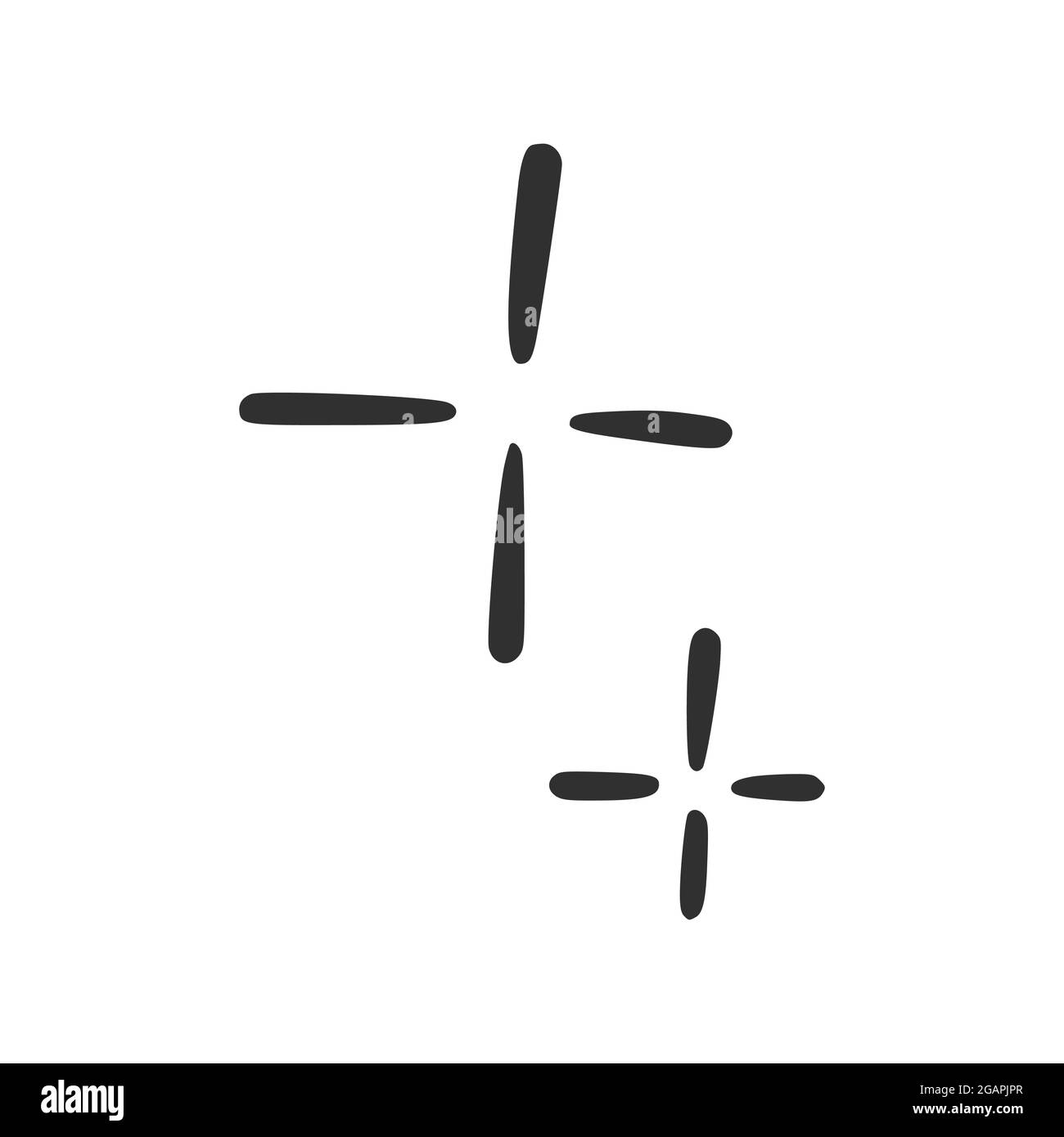 Hand drawn black star element. Comic doodle sketch style. Star icon ...