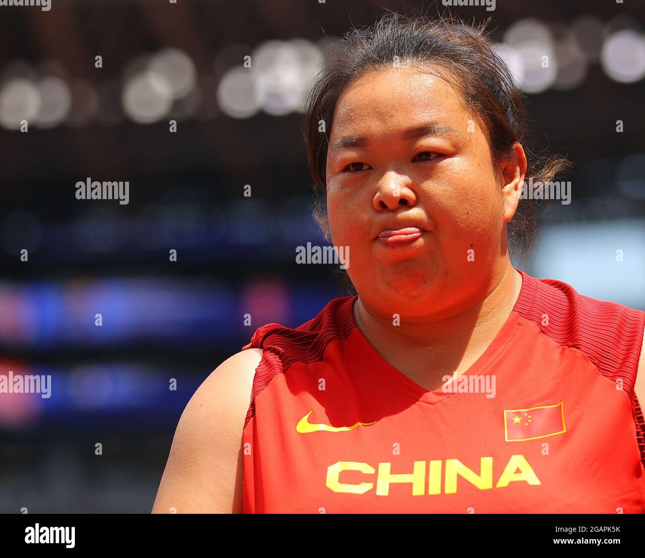 Tokyo, Japan. 1st Aug, 2021. Wang Zheng of China reacts during the ...