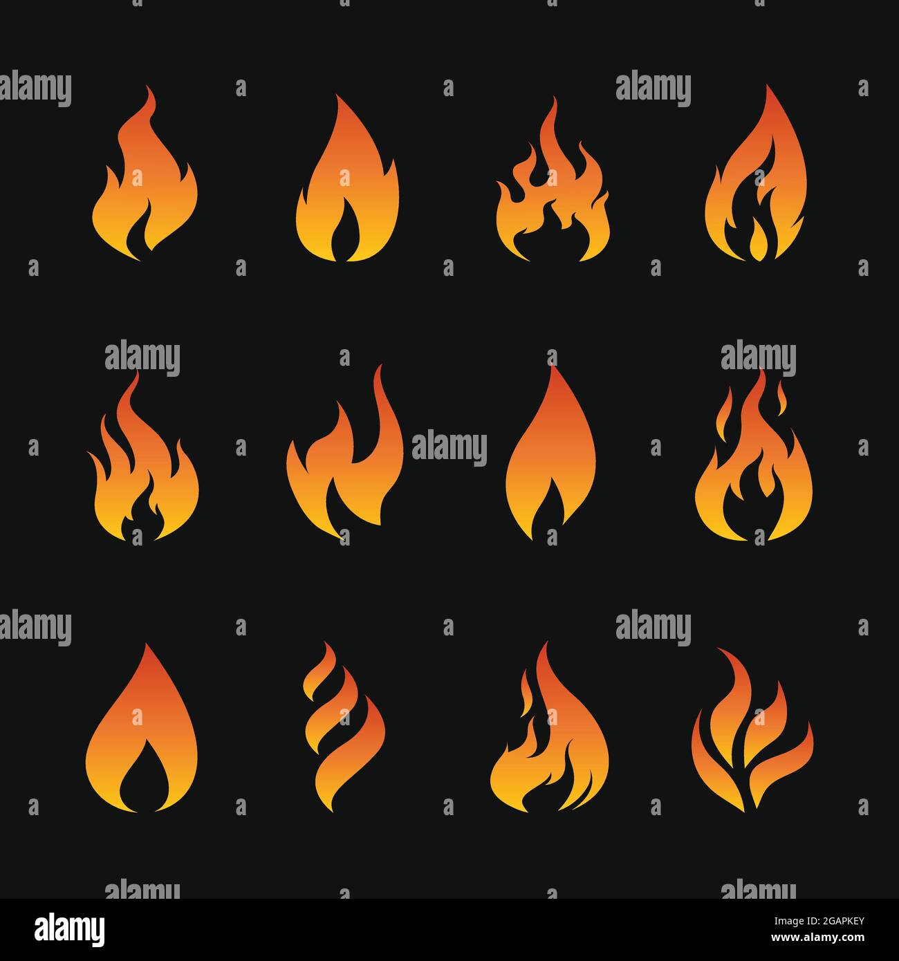 Set of flames Stock Vector Images - Alamy