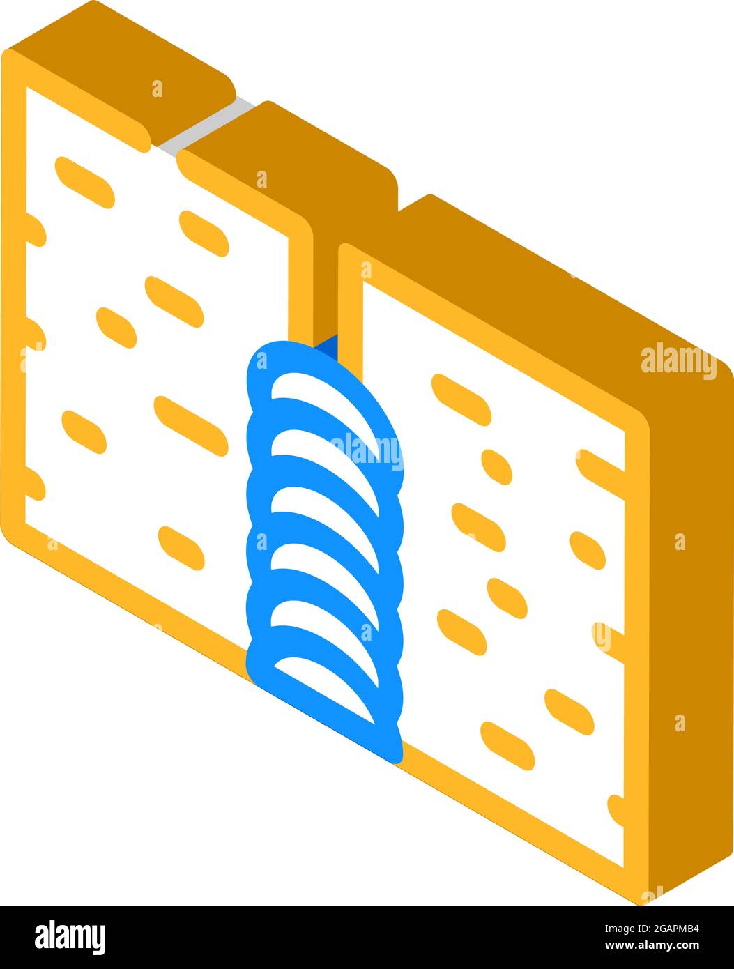 welding seam isometric icon vector illustration Stock Vector Image ...