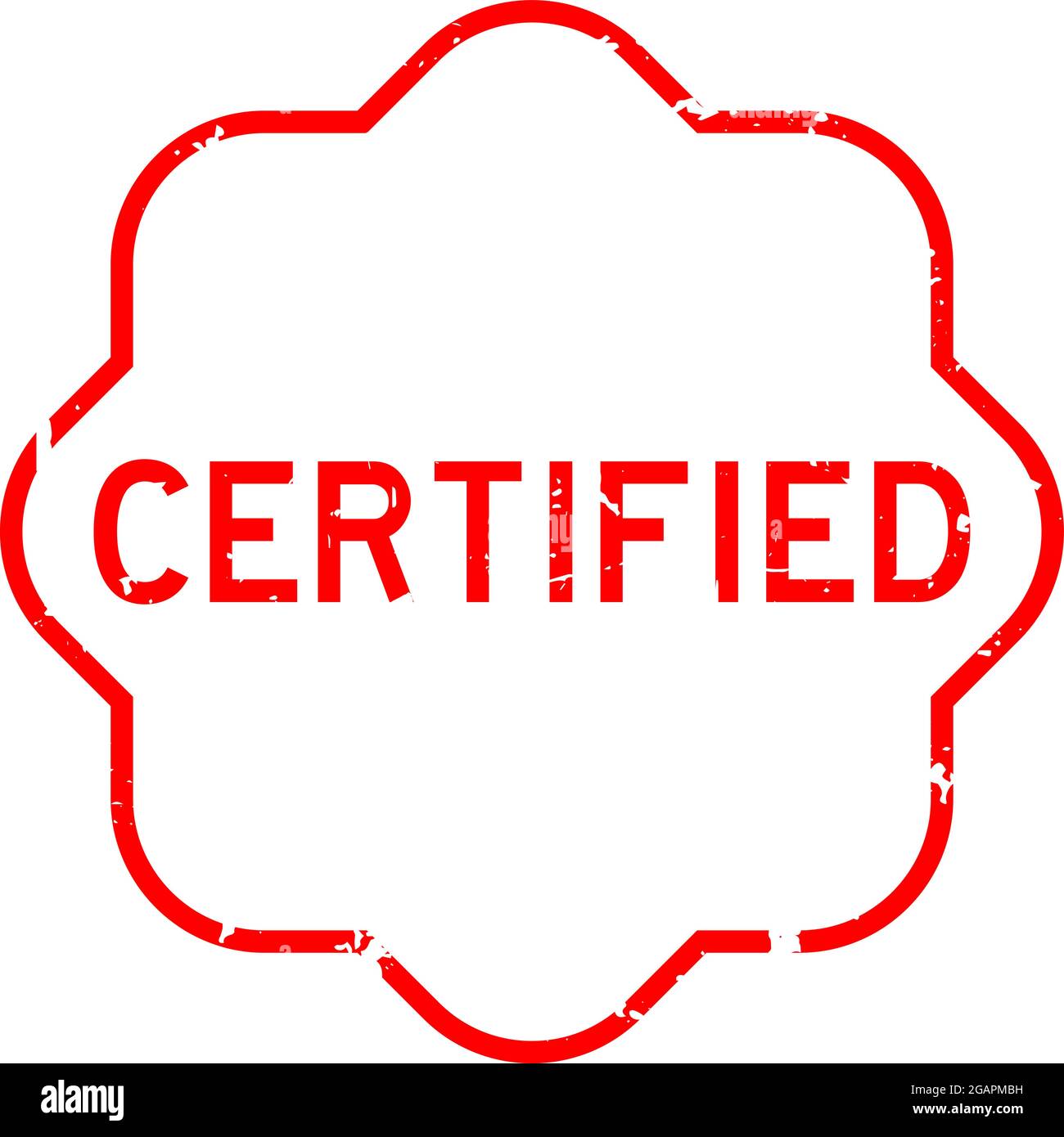 Grunge red certified word rubber seal stamp on white background Stock Vector Image & Art - Alamy
