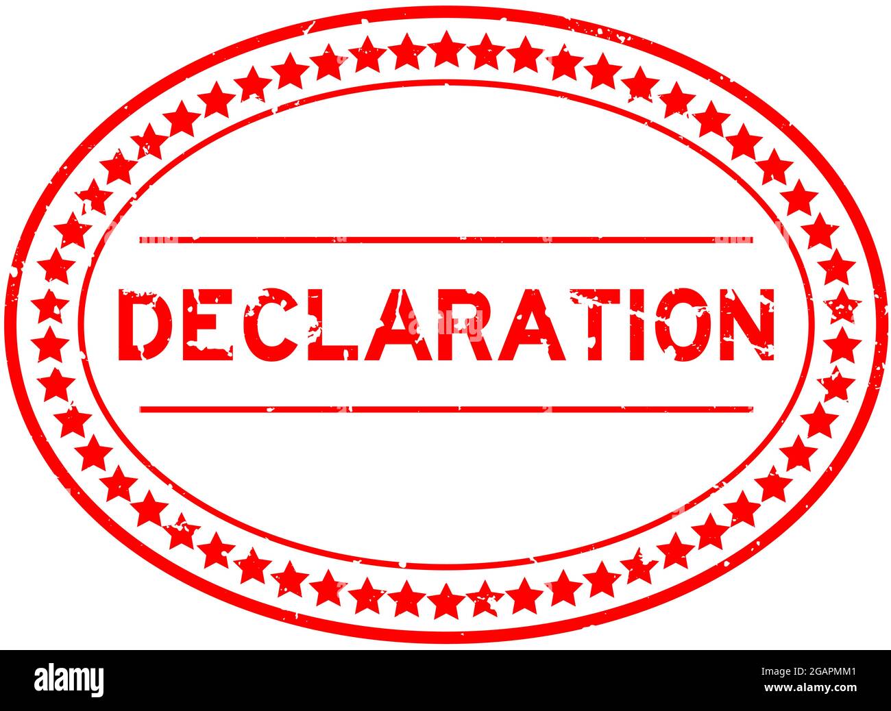 Grunge red declaration word oval rubber seal stamp on white background Stock Vector Image & Art ...