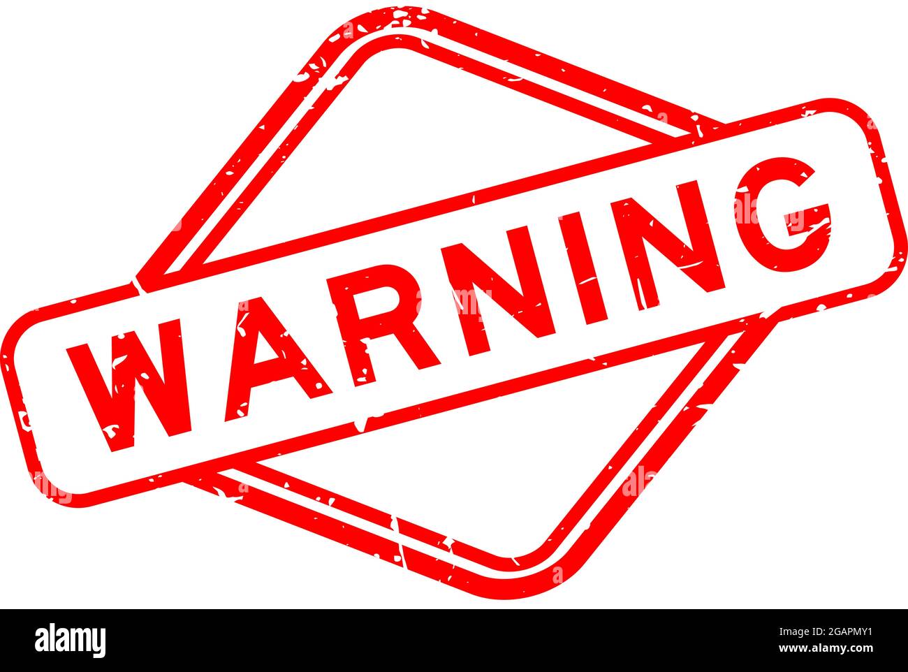 Grunge red warning word rubber square seal stamp on white background Stock Vector Image & Art ...