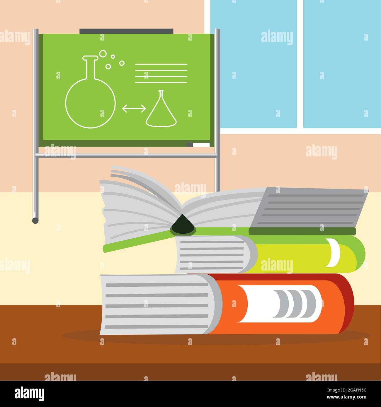 open notebooks classroom Stock Vector Image & Art - Alamy