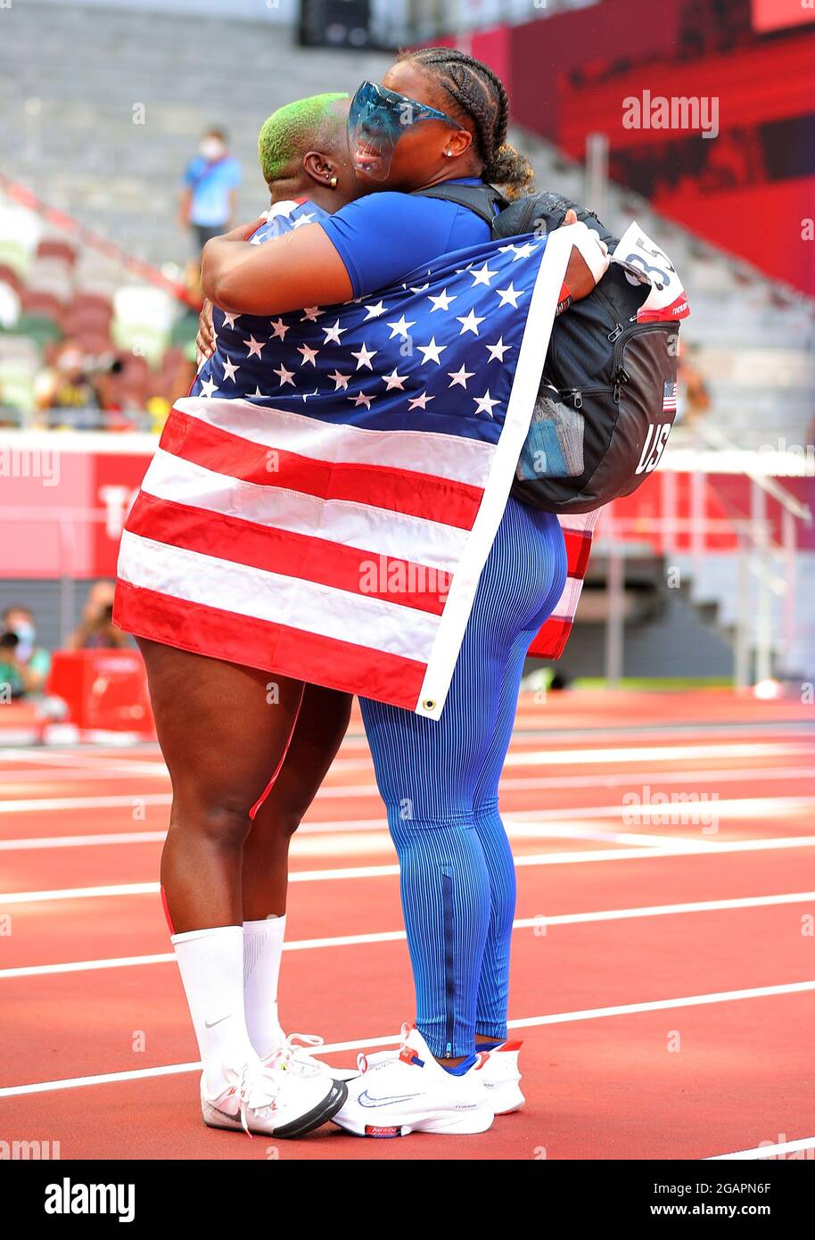 Tokyo, Japan. 1st Aug, 2021. Raven Saunders of the United States ...