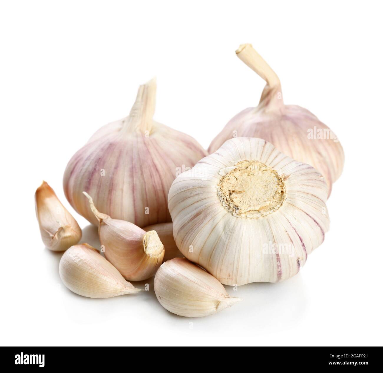 Garlic isolated on white Stock Photo - Alamy