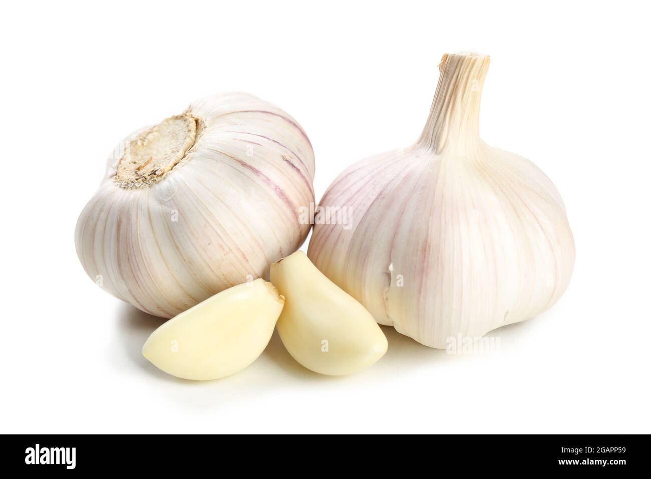 Garlic isolated on white Stock Photo - Alamy