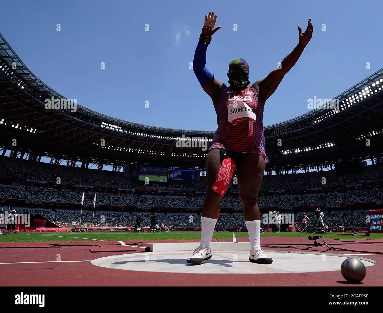 Tokyo, Japan. 1st Aug, 2021. Raven Saunders of the United States ...