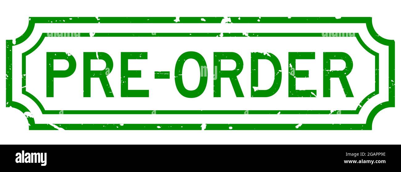Grunge green pre order word rubber business seal stamp on white background Stock Vector Image ...