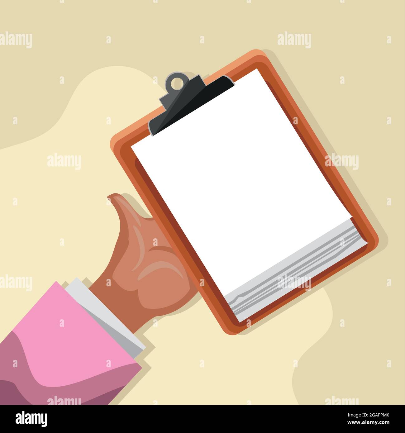 hand holding paperwork Stock Vector Image & Art - Alamy