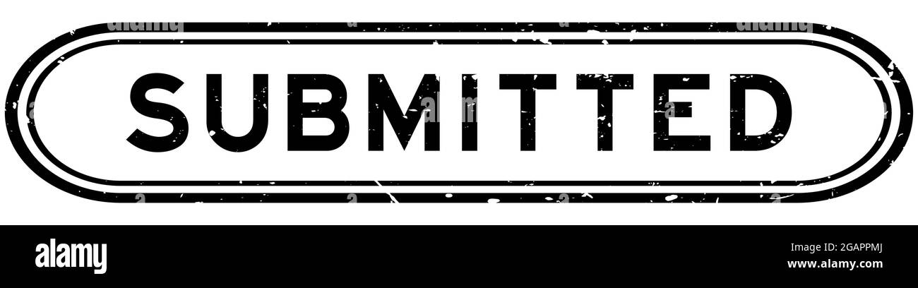 Grunge black submitted word rubber seal stamp on white background Stock ...