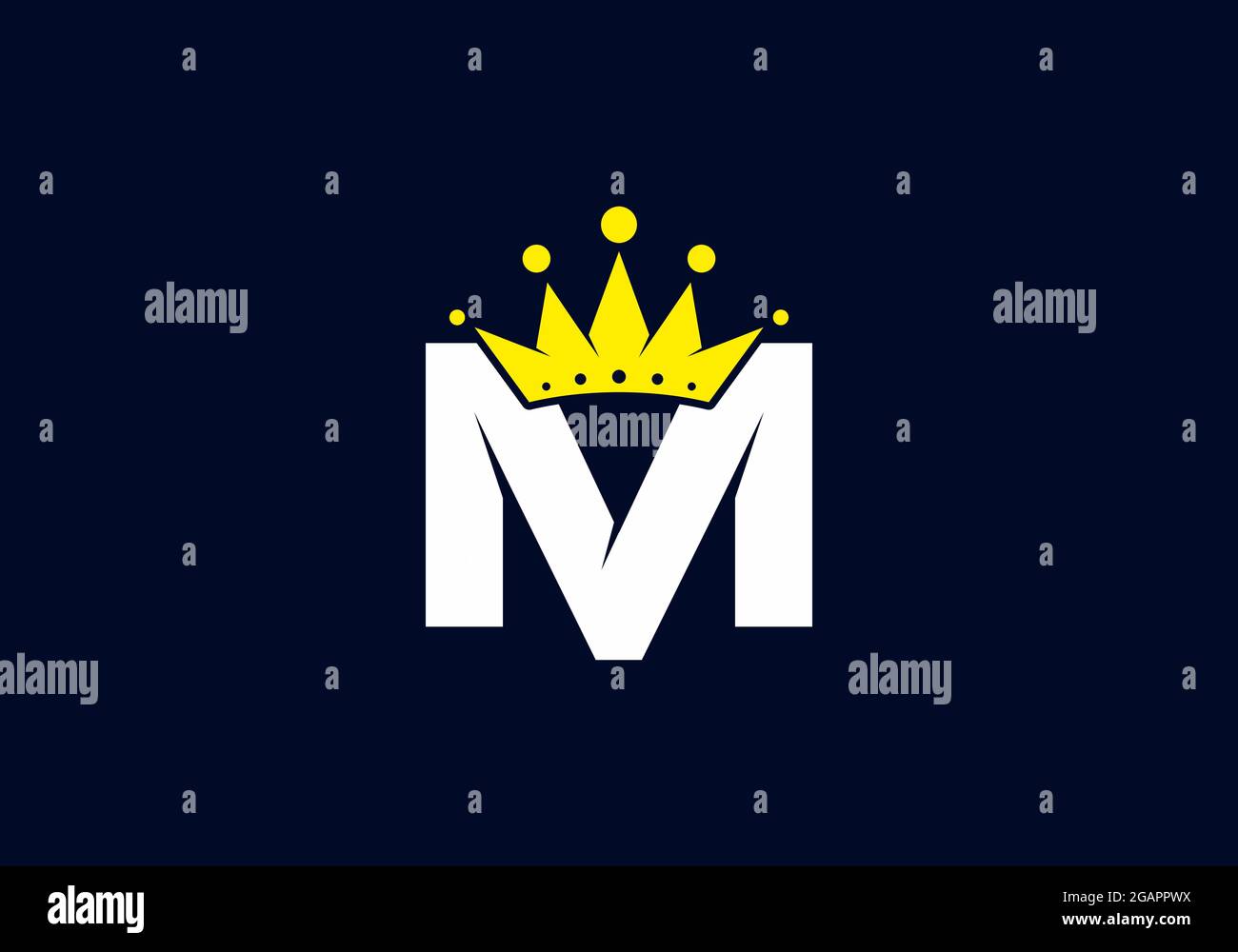 Initial M letter with crown design Stock Vector Image & Art - Alamy