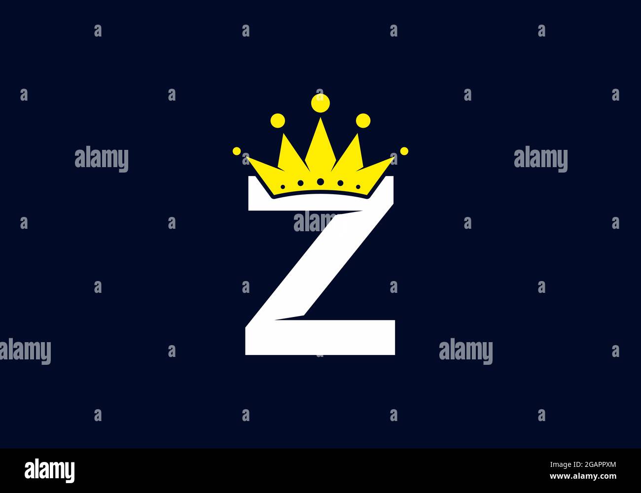Initial Z letter with crown design Stock Vector Image & Art - Alamy