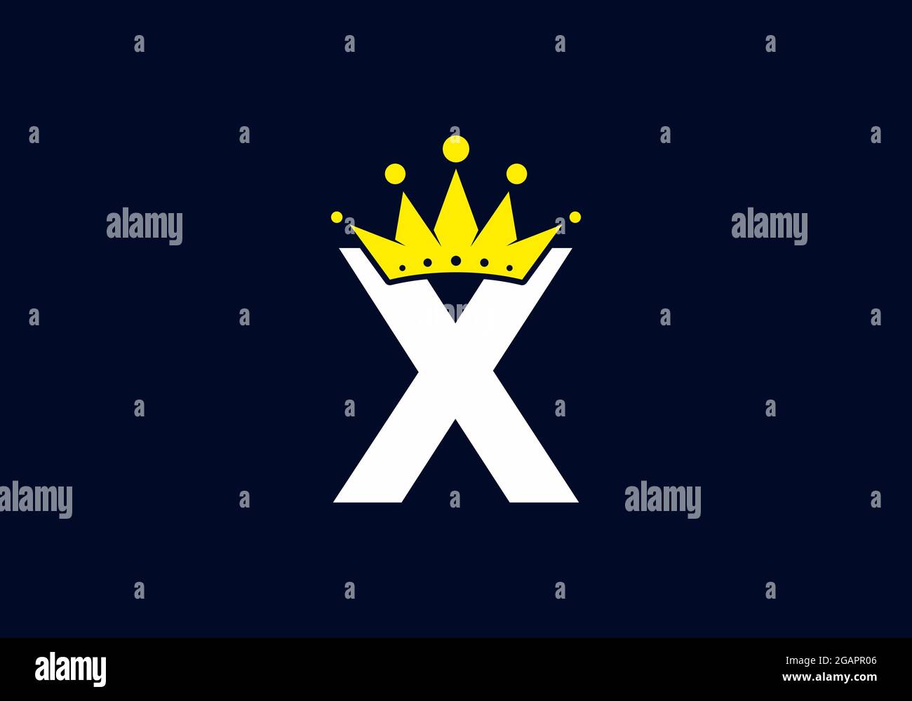 Initial X letter with crown design Stock Vector Image & Art - Alamy