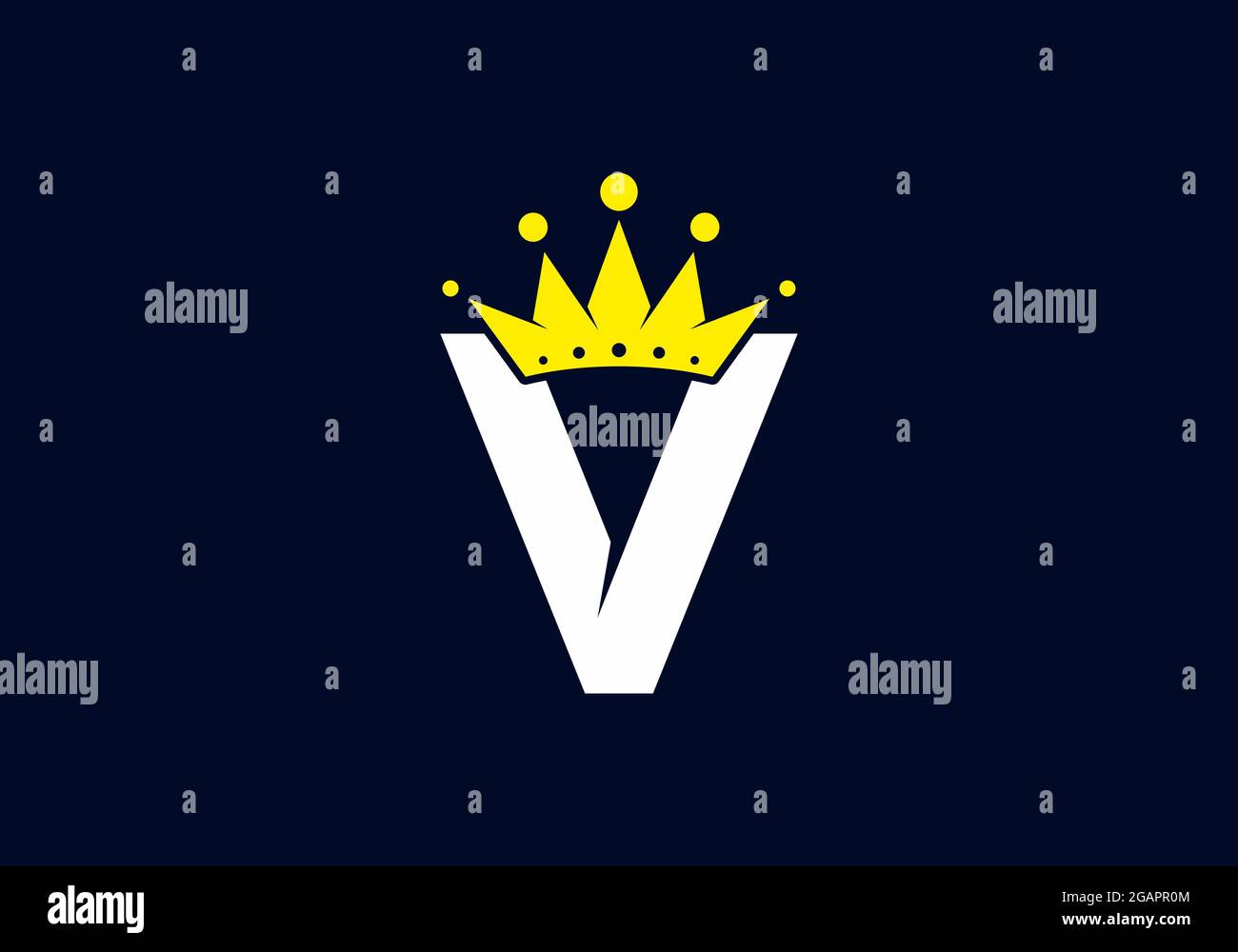 Crown letter v Stock Vector Images - Alamy