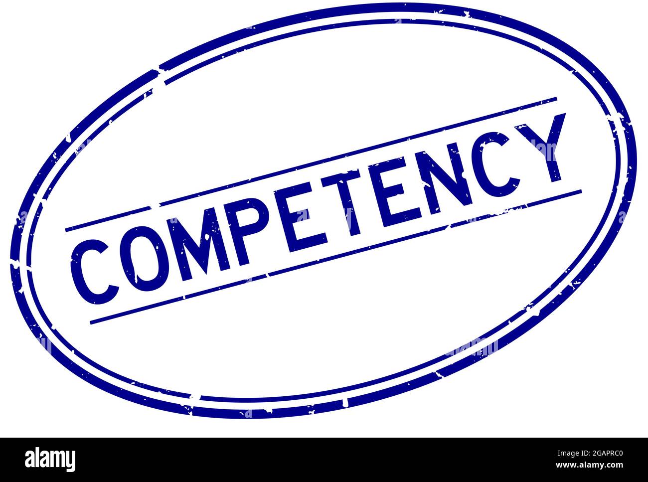 Grunge blue competency word oval rubber seal stamp on white background Stock Vector Image & Art ...