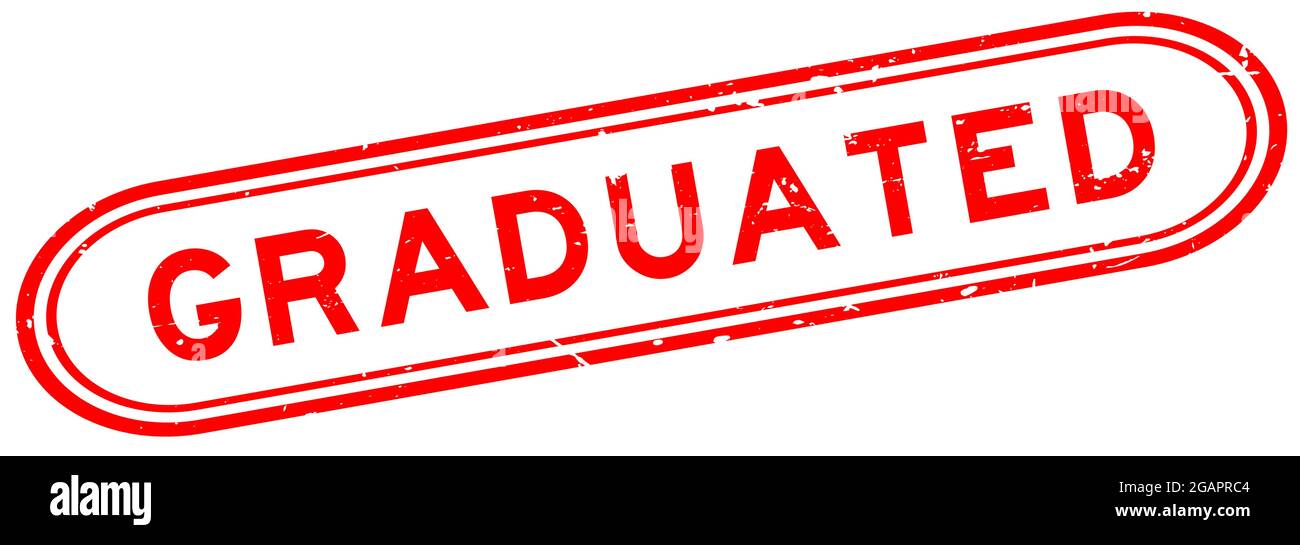 Grunge red graduated word rubber seal stamp on white background Stock ...