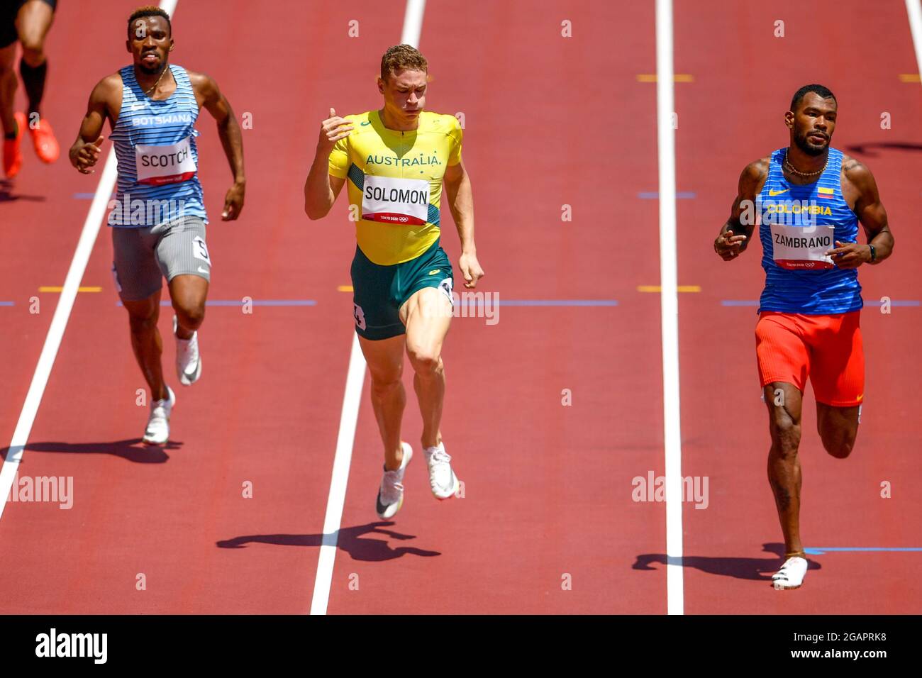 Steven solomon of australia and anthony jose zambrano of colombia hi ...