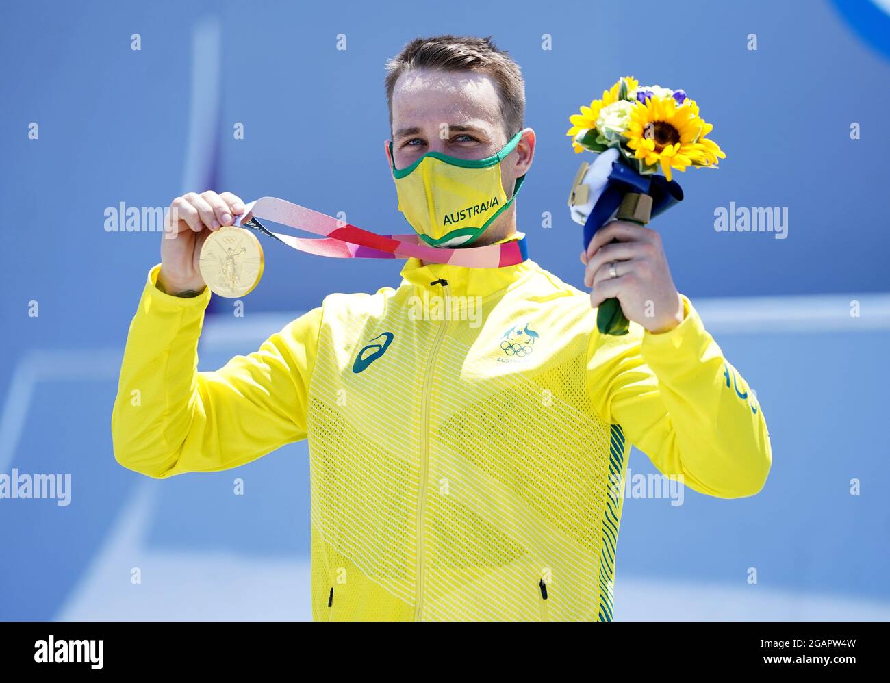 Australia's Logan Martin with his gold medal following the Men's BMX ...