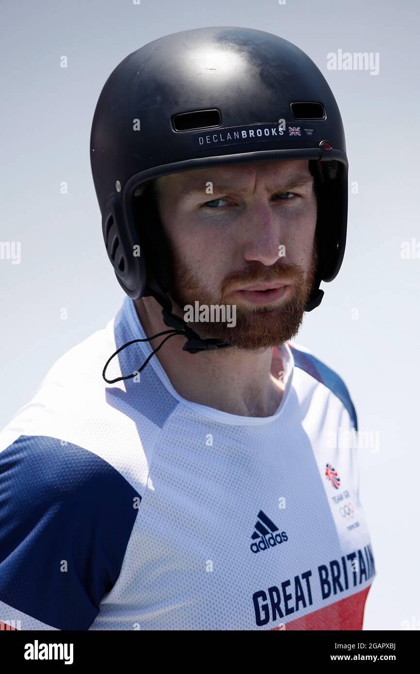 August 1, 2021: DECLAN BROOKS (GBR) competes in the Cycling BMX Racing ...